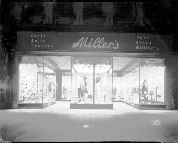 Miller's Clothing Store Window | Photograph | Wisconsin Historical Society