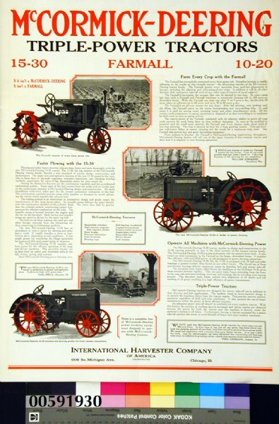McCormick-Deering Triple-Power Tractor Advertising Poster | Poster ...