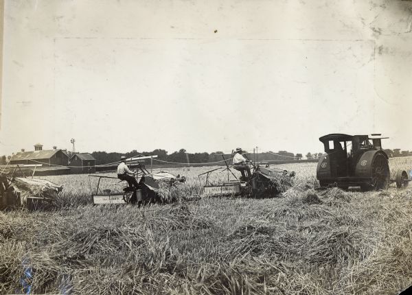 Mogul Tractor Pulling Hay Balers | Photograph | Wisconsin Historical ...