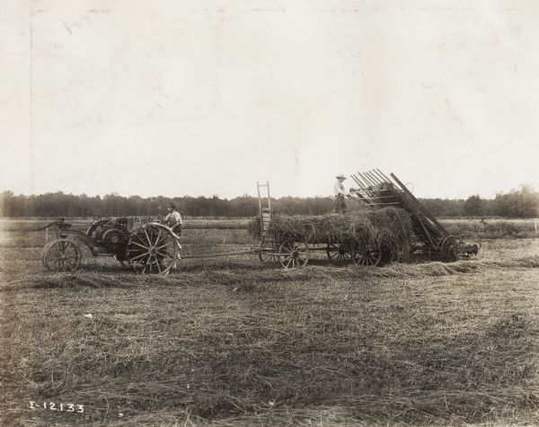 Mogul 8-16 Tractor and Hay Loader | Photograph | Wisconsin Historical ...