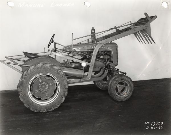 Manure Loader Mounted onto Tractor | Photograph | Wisconsin Historical ...