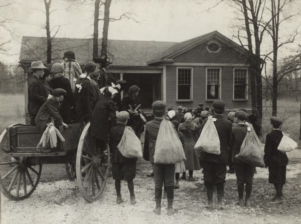 Students Preparing for Corn Testing Lesson | Photograph | Wisconsin ...