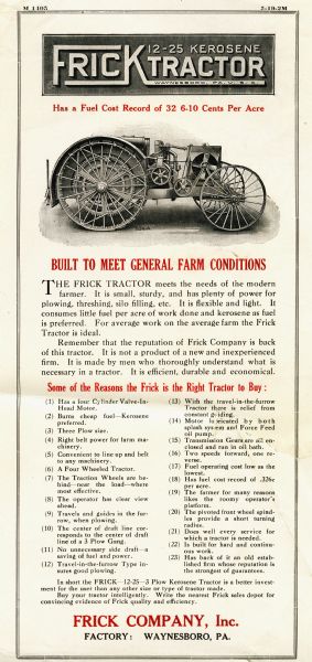 12-25 Frick Tractor | Print | Wisconsin Historical Society