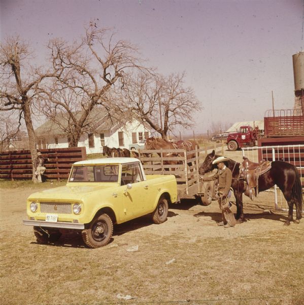 Man with Yellow Scout | Photograph | Wisconsin Historical Society