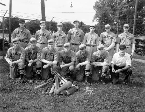 Montgomery Ward's Baseball Team | Photograph | Wisconsin Historical Society