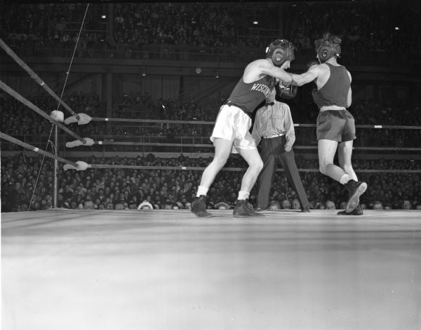 University of Wisconsin and Washington State Boxing Match | Photograph ...
