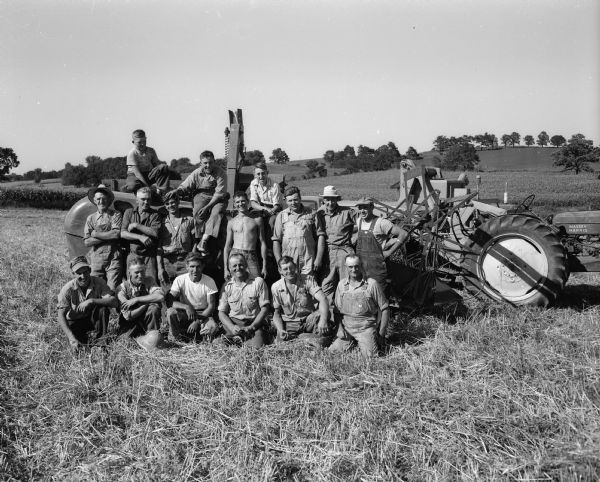 Farmers Helping Wesley Gordon | Photograph | Wisconsin Historical Society