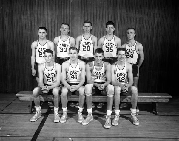 East High Basketball Team | Photograph | Wisconsin Historical Society
