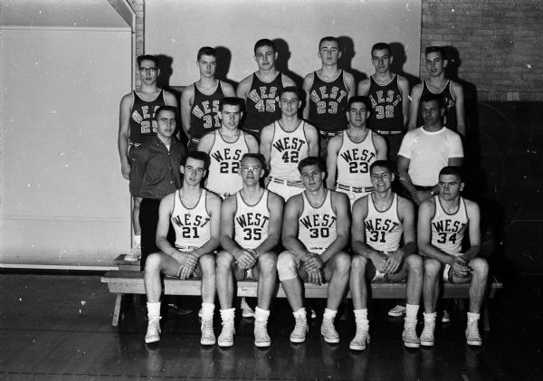West High School Basketball Team | Photograph | Wisconsin Historical ...