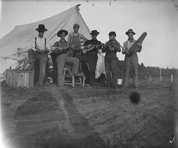 Men Playing Musicial Instruments | Photograph | Wisconsin Historical ...