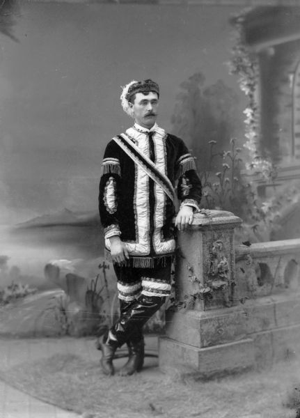 Portrait of Man in Costume | Photograph | Wisconsin Historical Society