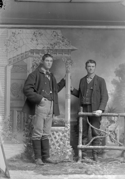 Two Young Men in Winter Clothes | Photograph | Wisconsin Historical Society