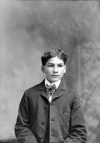 Studio Portrait of a Young Ho-Chunk Man in Formal Clothes | Photograph ...