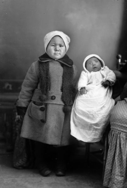 Studio Portrait of a Ho-Chunk Girl and Infant | Photograph | Wisconsin ...