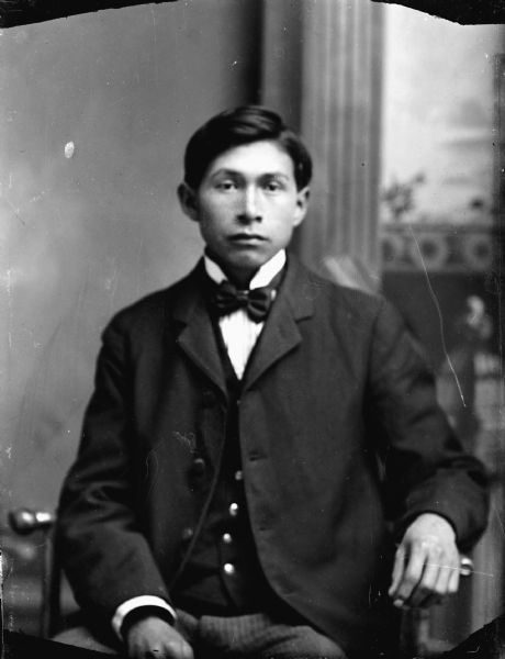 Portrait of a Ho-Chunk Man | Photograph | Wisconsin Historical Society