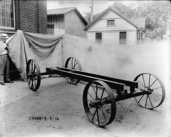 Powered Hay Press at Champion Works | Photograph | Wisconsin Historical ...