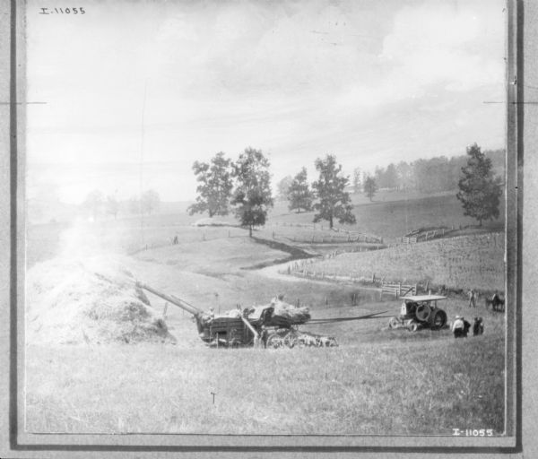Thresher in Field | Photograph | Wisconsin Historical Society