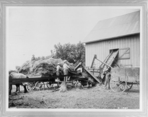 Threshing Operation | Photograph | Wisconsin Historical Society