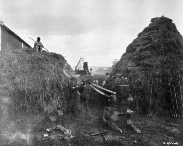 Threshing Operation | Photograph | Wisconsin Historical Society