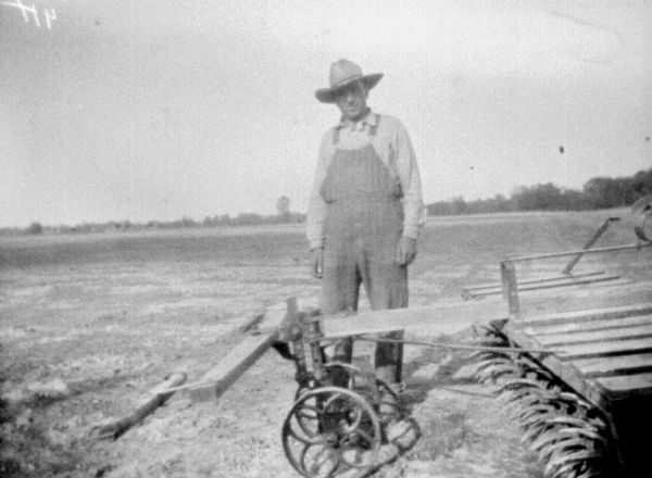 Rotary Hoe in a Field | Photograph | Wisconsin Historical Society