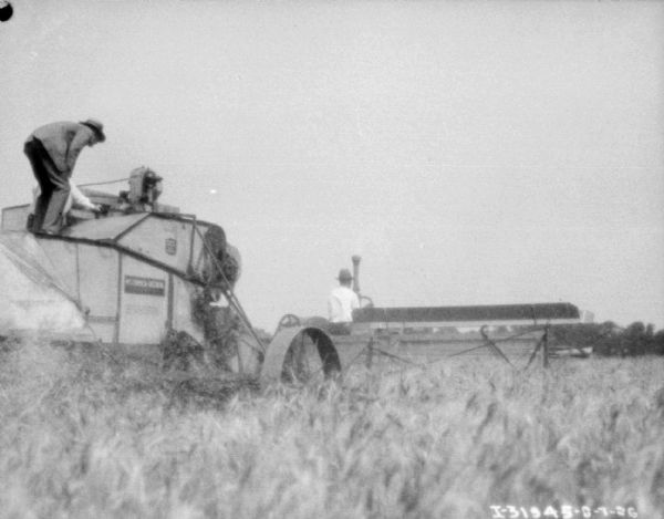 Thresher Operation in Field | Photograph | Wisconsin Historical Society