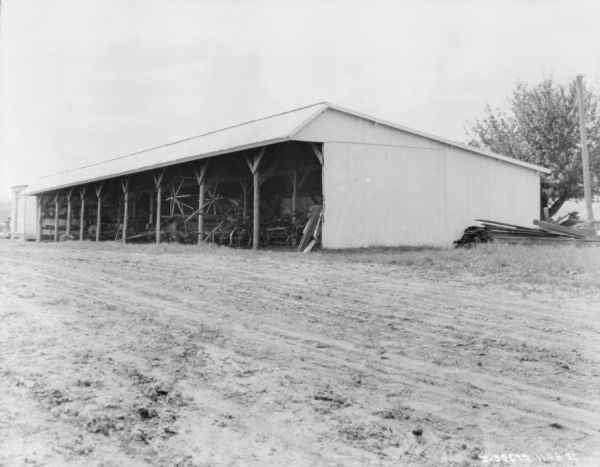 Large Machine Shed | Photograph | Wisconsin Historical Society