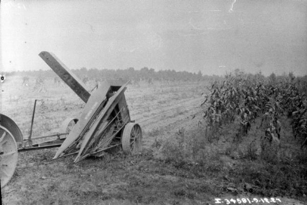Tractor-Drawn Corn Picker | Photograph | Wisconsin Historical Society