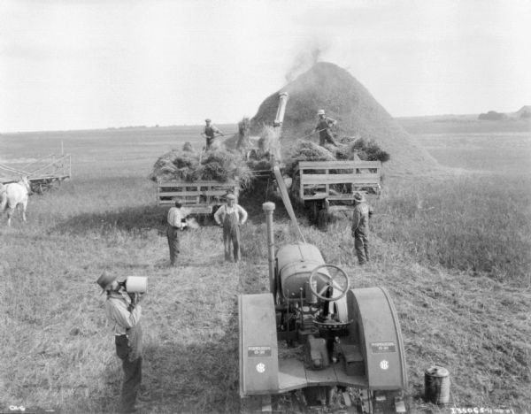 Threshing Operation in Canada | Photograph | Wisconsin Historical Society
