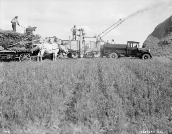 Threshing Operation in Canada | Photograph | Wisconsin Historical Society