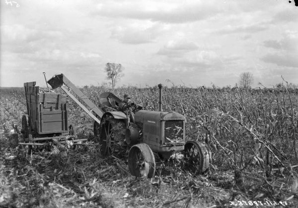 Farmall-Drawn Corn Pickers | Photograph | Wisconsin Historical Society