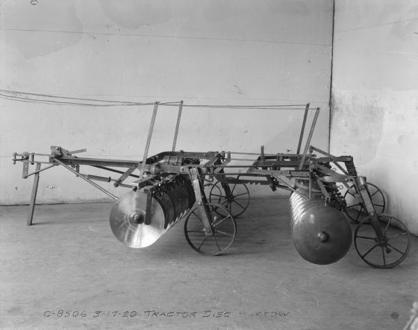 Tractor Disc Harrow | Photograph | Wisconsin Historical Society