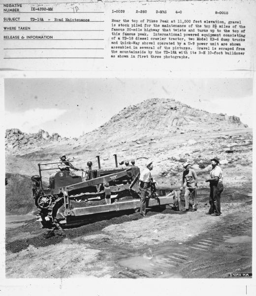 TD-18A Crawler Tractor — Road Maintenance | Photograph | Wisconsin ...