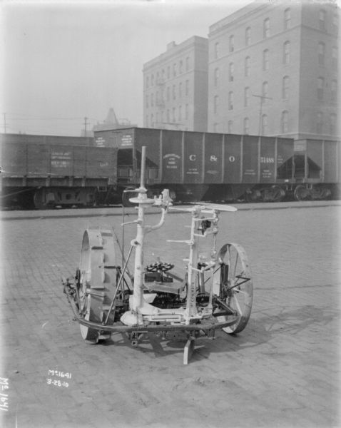 Corn Binder at McCormick Works | Photograph | Wisconsin Historical Society
