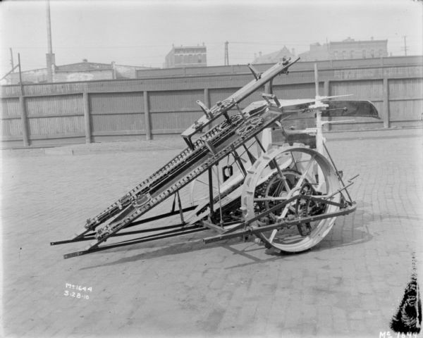 Corn Binder at McCormick Works | Photograph | Wisconsin Historical Society