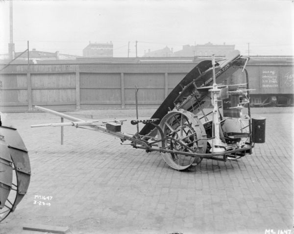 Corn Binder at McCormick Works | Photograph | Wisconsin Historical Society