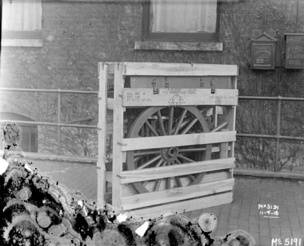 Machine Crated for Shipment | Photograph | Wisconsin Historical Society