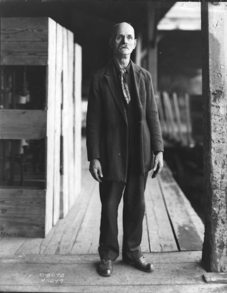 Portrait of Man Standing Indoors | Photograph | Wisconsin Historical ...