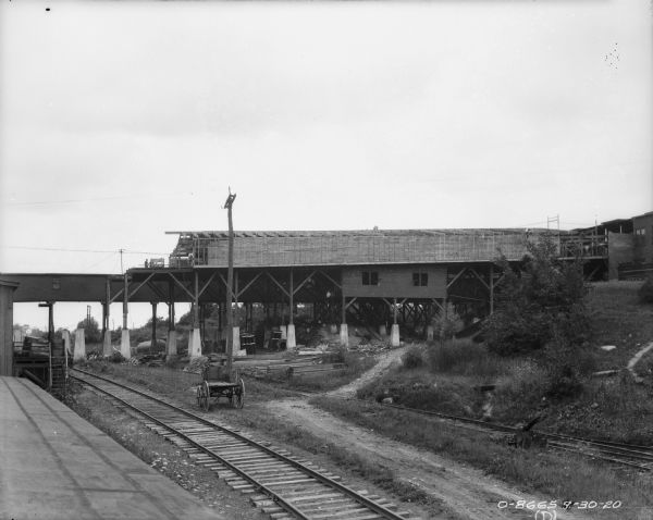 Bridge Over Railroad Yard | Photograph | Wisconsin Historical Society
