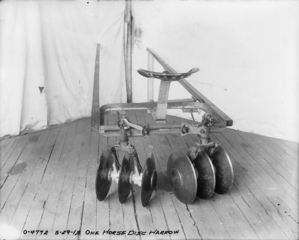 One Horse Disk Harrow | Photograph | Wisconsin Historical Society