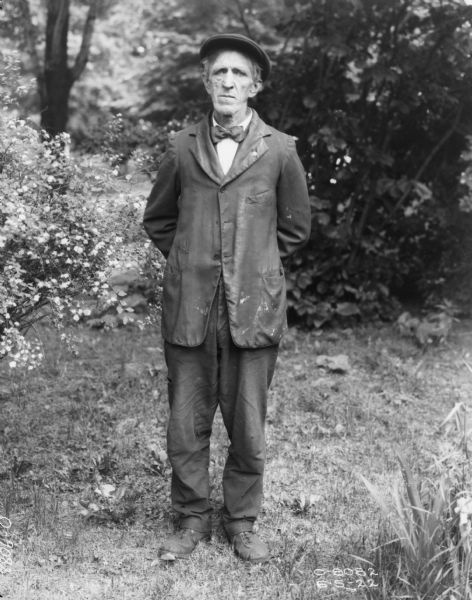 Portrait of Man Standing Outdoors | Photograph | Wisconsin Historical ...