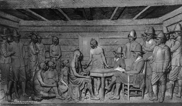 Treaty with Massasoit | Photograph | Wisconsin Historical Society