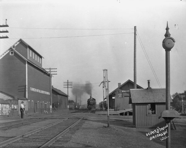 Depot and Train | Photograph | Wisconsin Historical Society