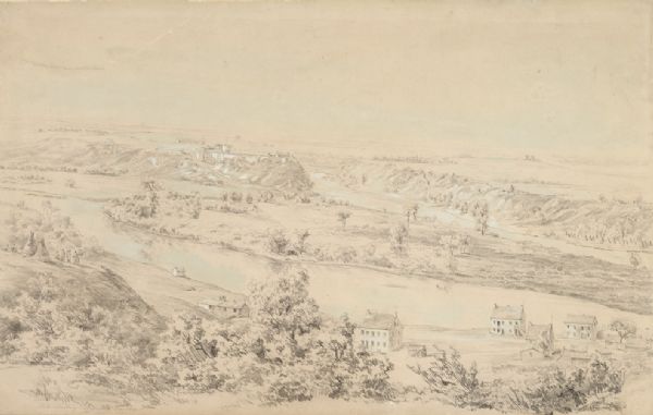 Fort Snelling, Minnesota Territory | Drawing | Wisconsin Historical Society