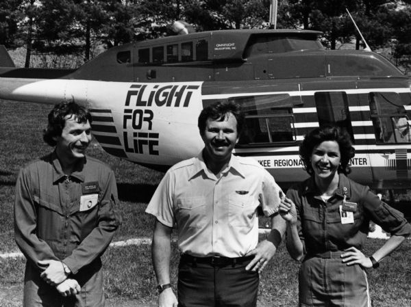 Flight For Life Demonstration | Photograph | Wisconsin Historical Society