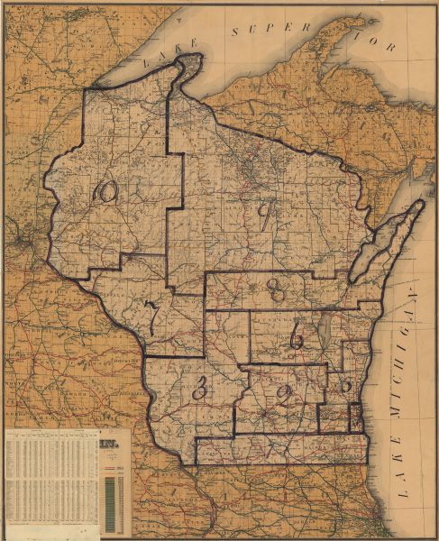 Congressional Districts Map of Wisconsin | Map or Atlas | Wisconsin Historical Society