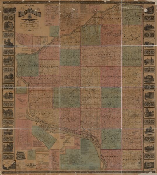 Map of Grant County, Wisconsin | Map or Atlas | Wisconsin Historical ...