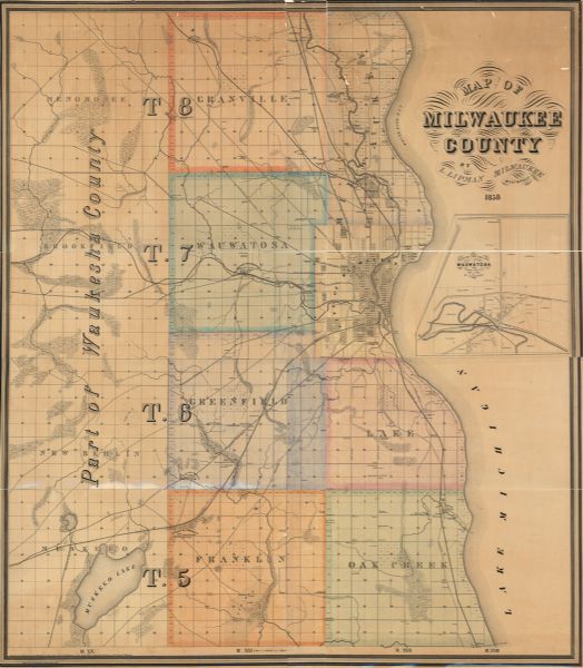 Map of Milwaukee County | Map or Atlas | Wisconsin Historical Society