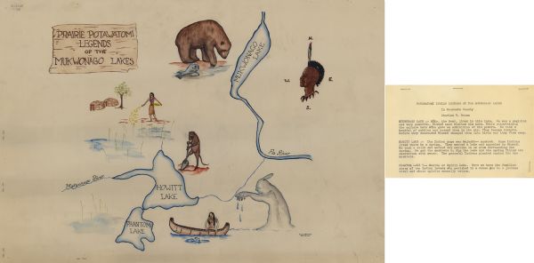 Prairie Potawatomi Legends of the Mukwonago Lakes | Map or Atlas ...