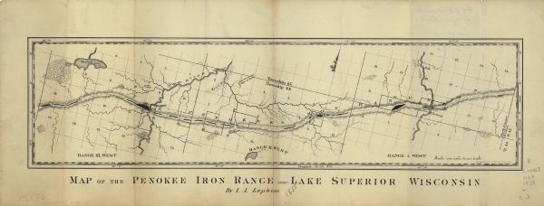 Map of the Penokee Iron Range Near Lake Superior - Wisconsin | Map or ...