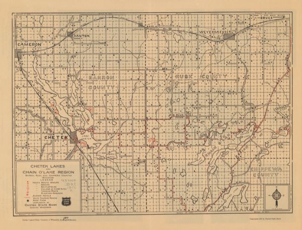 Chetek Lakes and Chain O'Lake Region : Barron, Rusk, and Chippewa ...